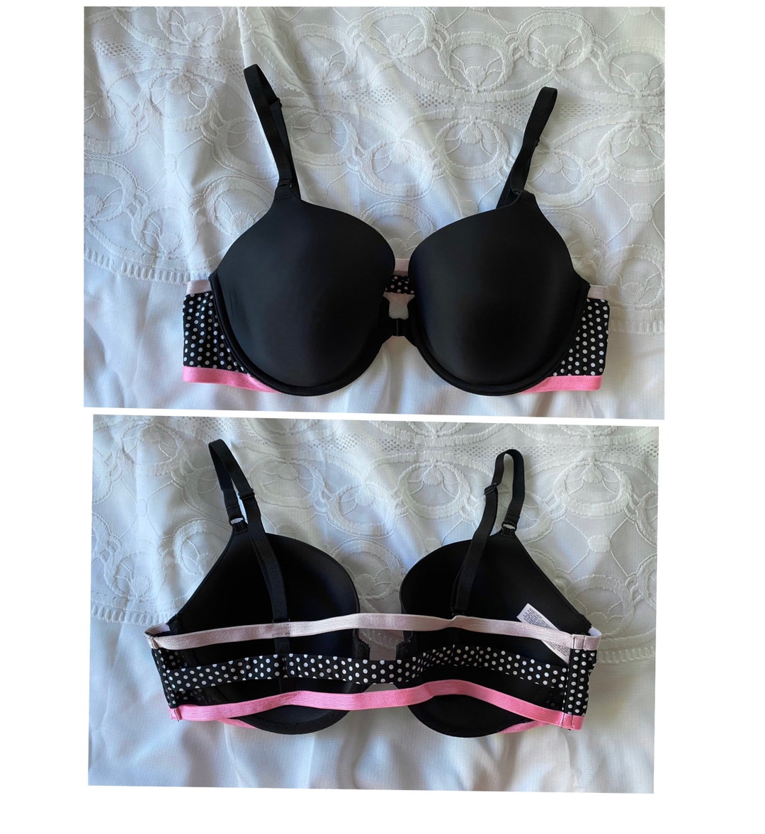 Victorias Secret Vintage Perfect Coverage Black Pink - Etsy
