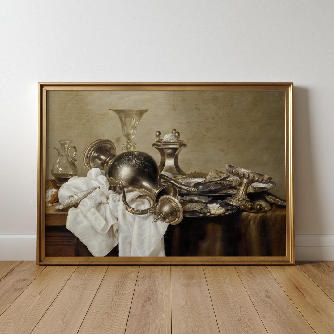 Silverware Still Life Drawing | Oil Painting Digital Print | Wall Art ...