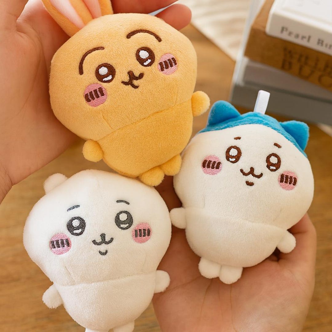 Chiikawa-inspired Plush Pendant – Cute Cartoon Bag Charm & Keychain ...