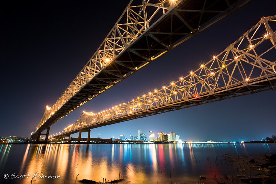 Bridge Architecture, New Orleans Photography, Crescent City Connection ...