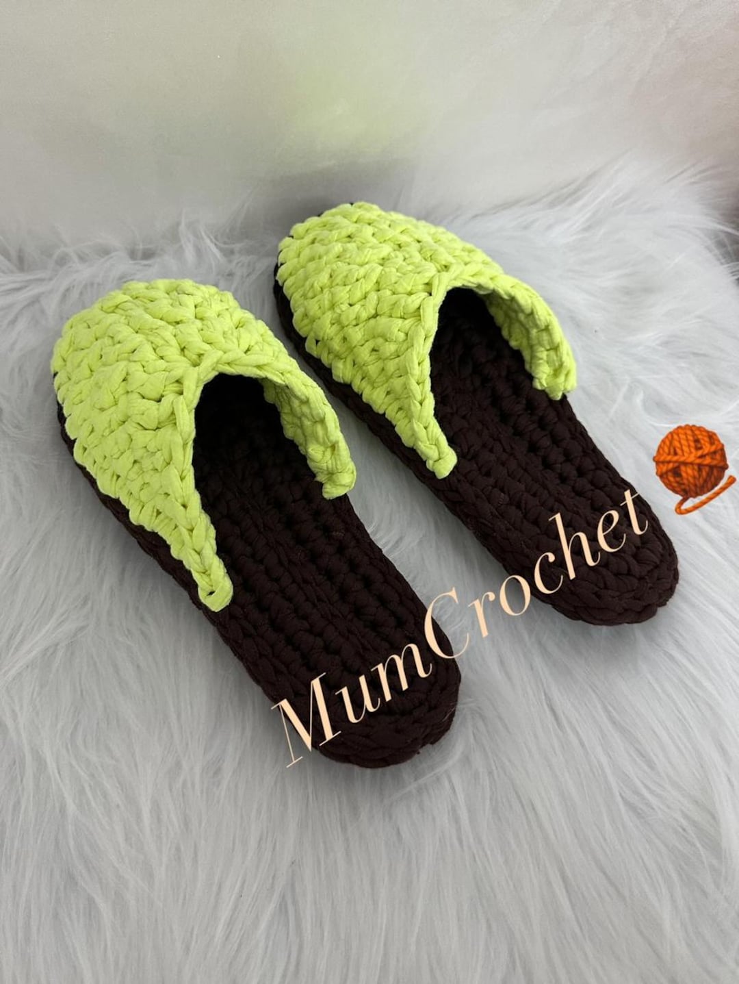 Neon Energy Slippers – Neon Green and Maroon Crochet Slippers ...