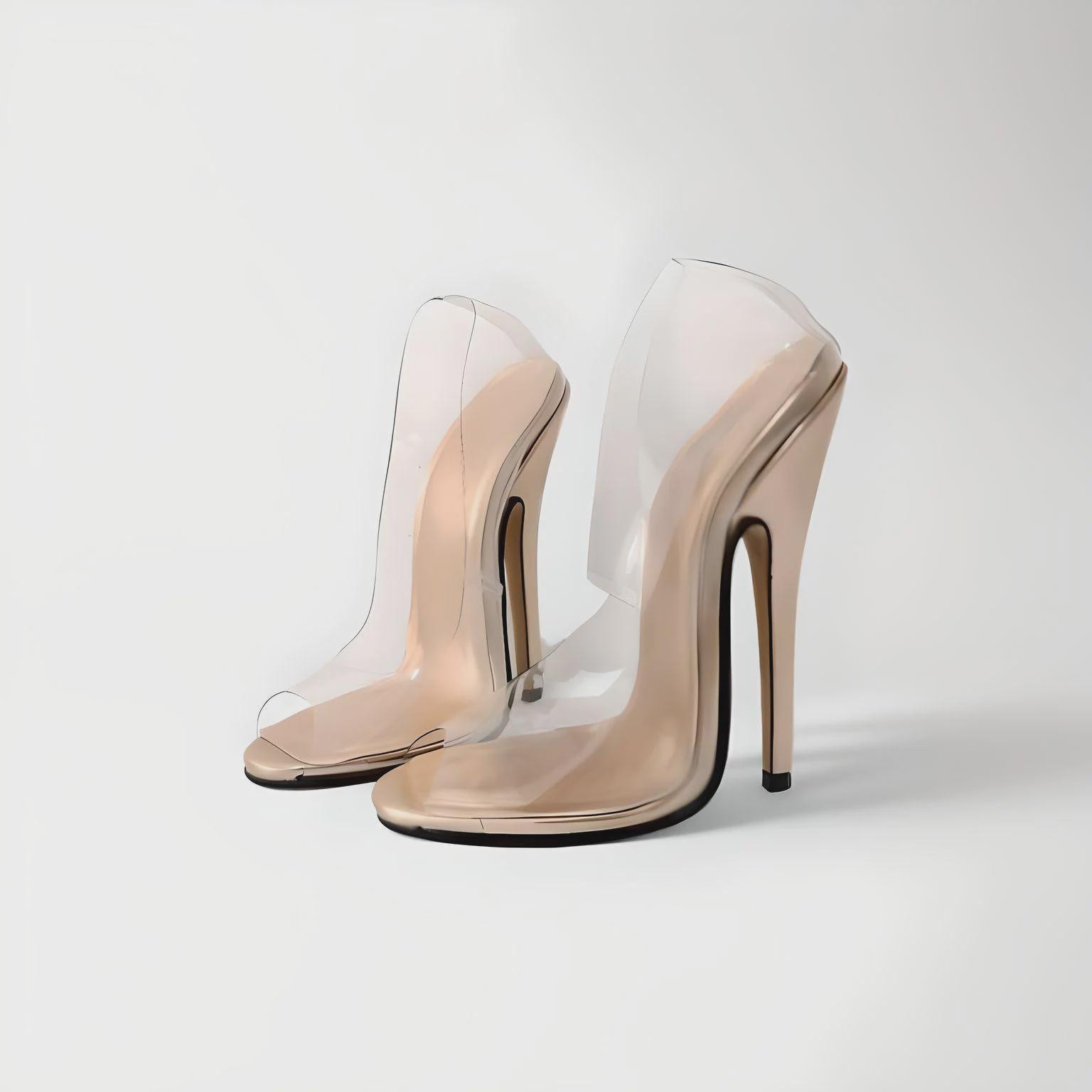 Handmade Clear PVC Stiletto Pumps | Pointed Toe | 18cm Heel - Etsy