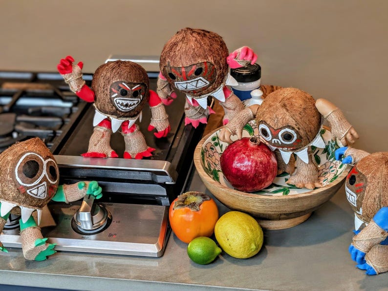 Kakamora Coconut Pirate Figure Moana Inspired Party Decor Cake Topper ...