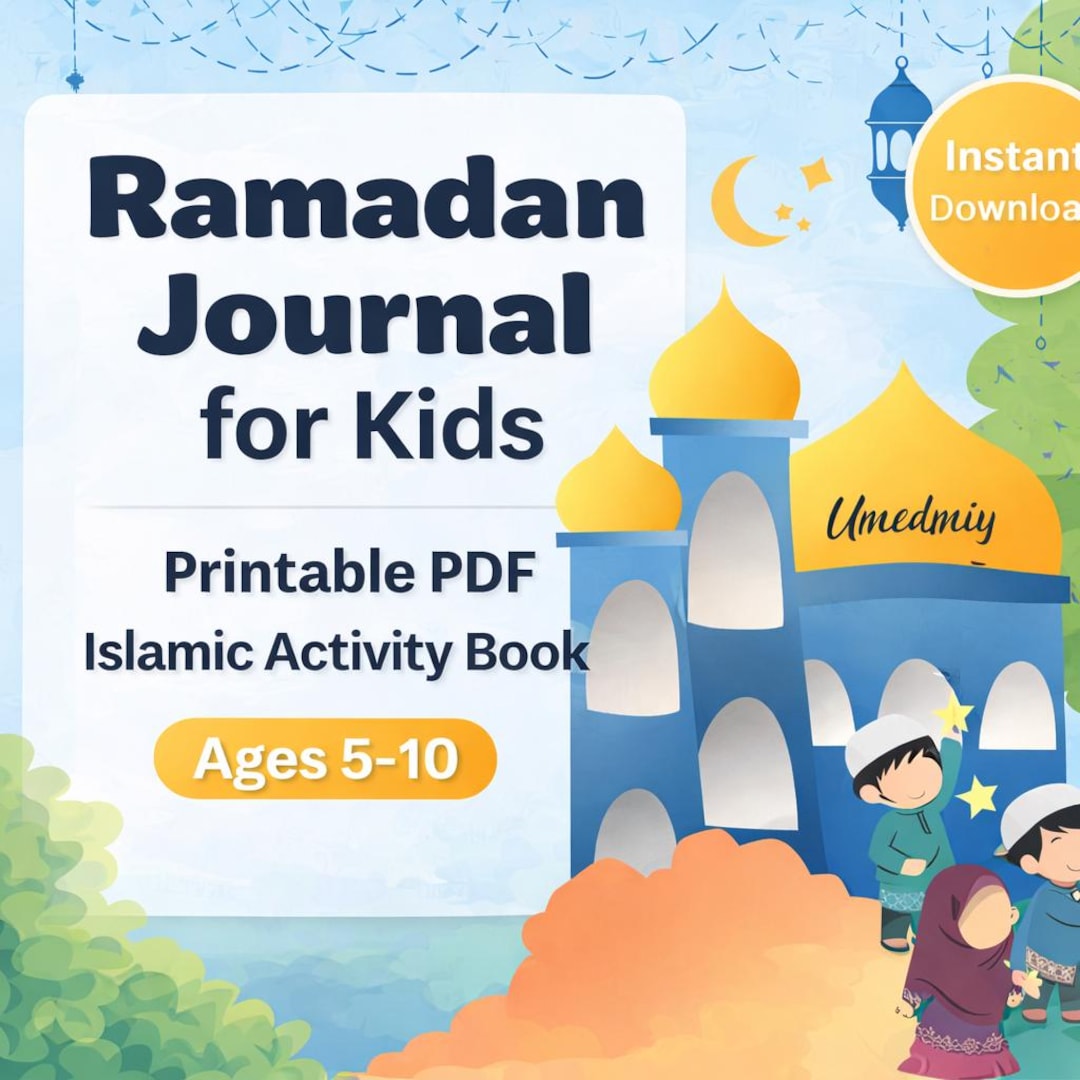 Kids Ramadan Journal | Islamic Activity Book, Muslim Planner (PDF ...