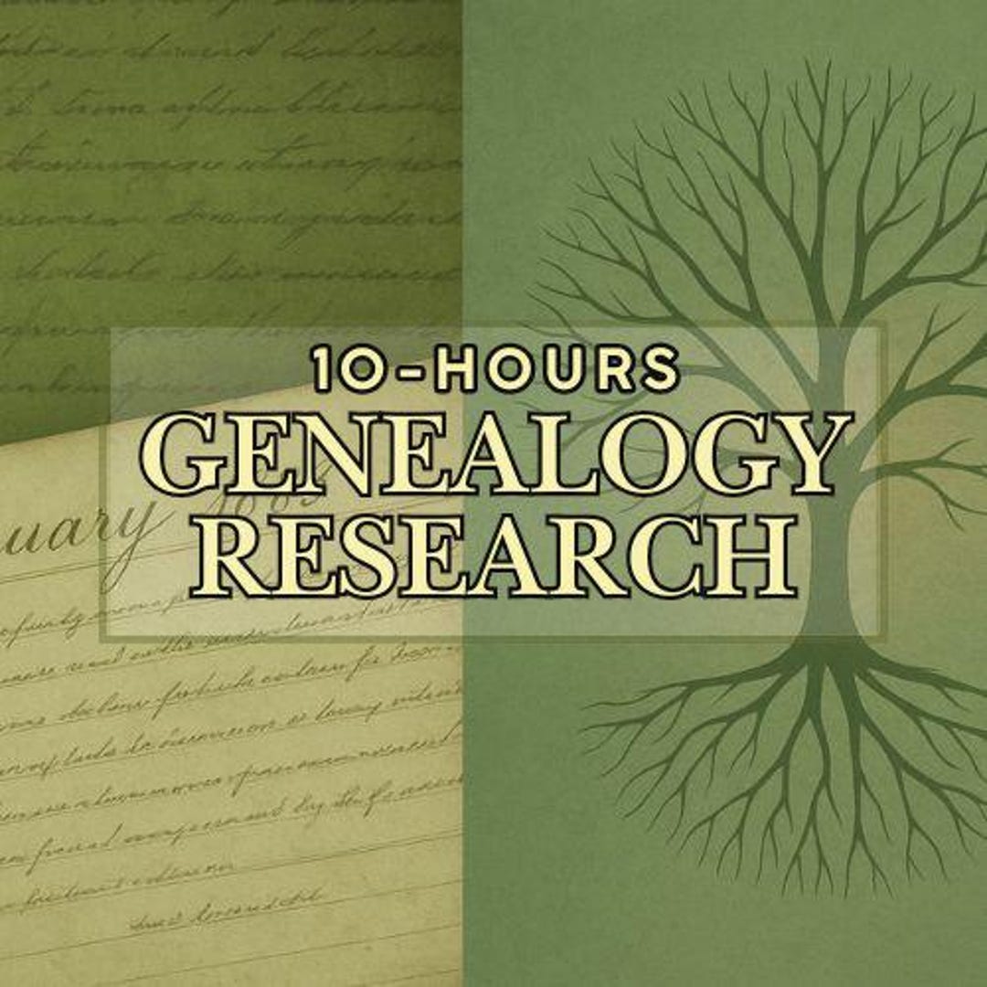 10-hours Genealogy Research, 4 Generation Family Tree, Detailed PDF ...