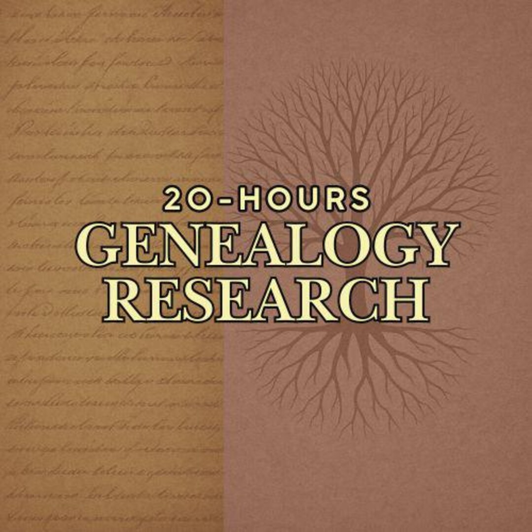 20-hours of Genealogy Research Service, 8 Generations, Family History ...