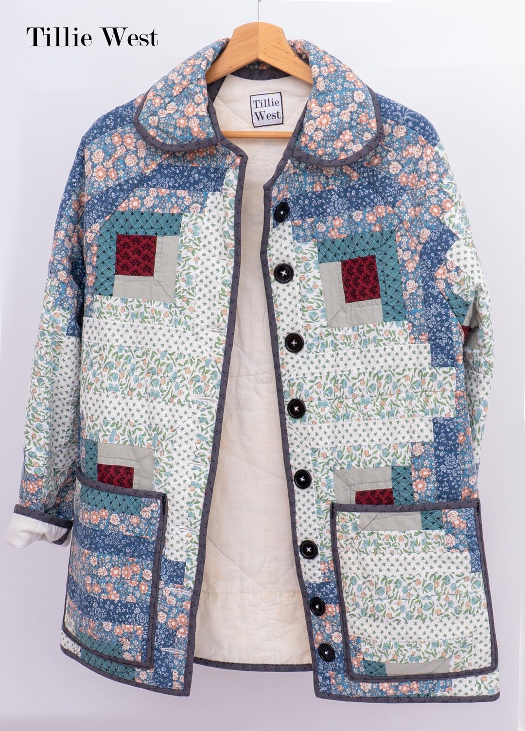 90s Log Cabin Quilted Chore Coat - Etsy