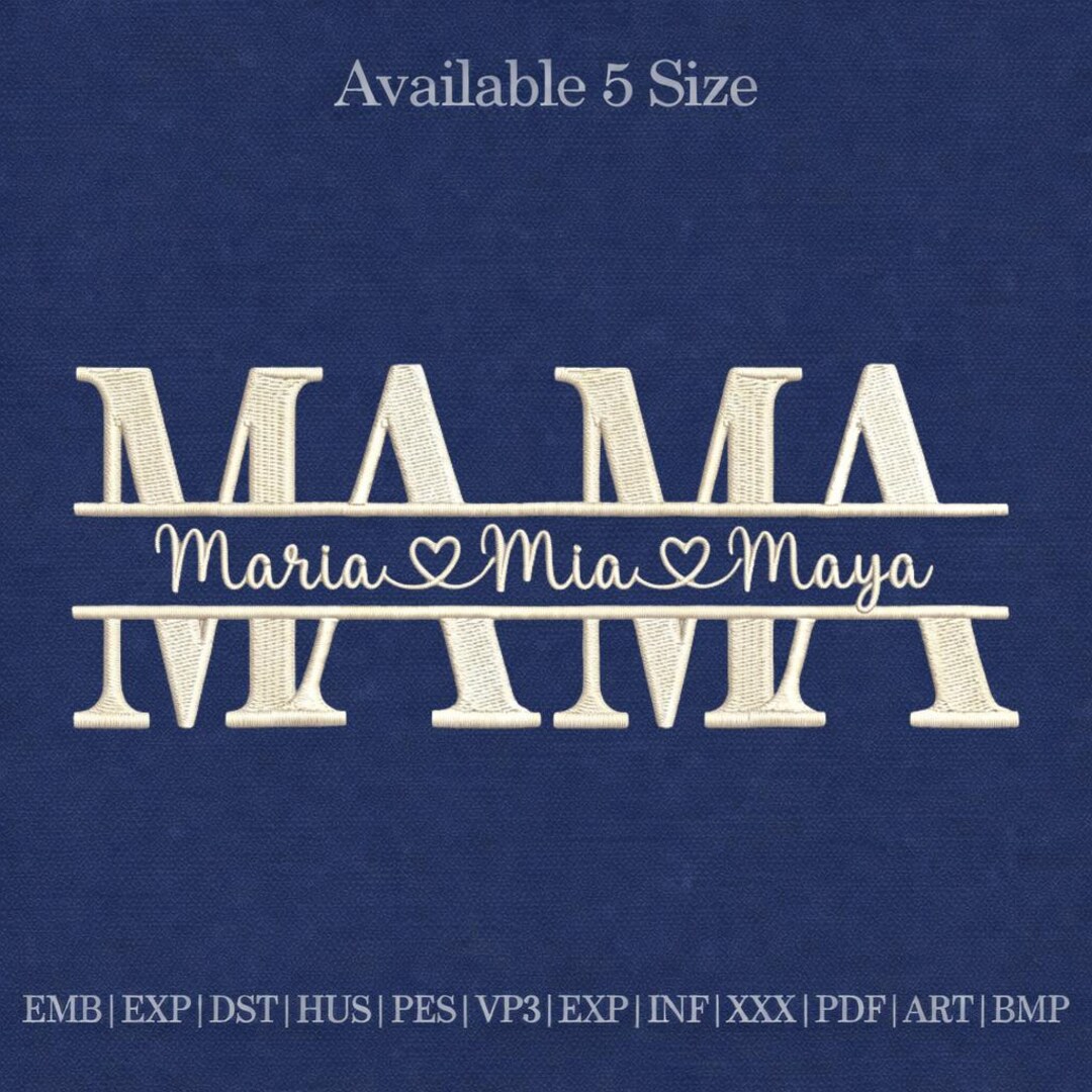 Personalized Mama Embroidery Design, Custom Name Mama Machine ...