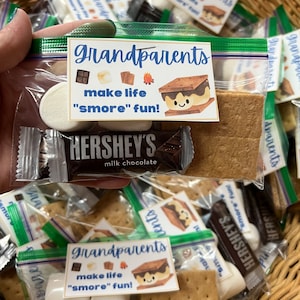 Grandparent's Day Printable Tags, S'more Themed Grandparents Day Craft ...