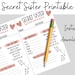 Secret Sister Questionnaire *printable* - Etsy