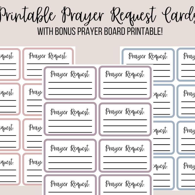 Prayer Request Cards - Etsy