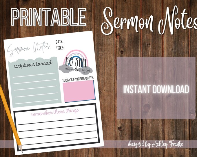 Kids Sermon Notes Drawing Page Bible Journaling - Etsy Israel