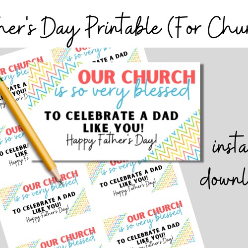 Father's Day Gift Tags for Church Gifts Printable - Etsy
