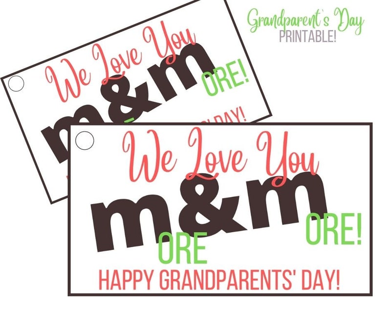 Grandparents' Day Printable Tag - Etsy