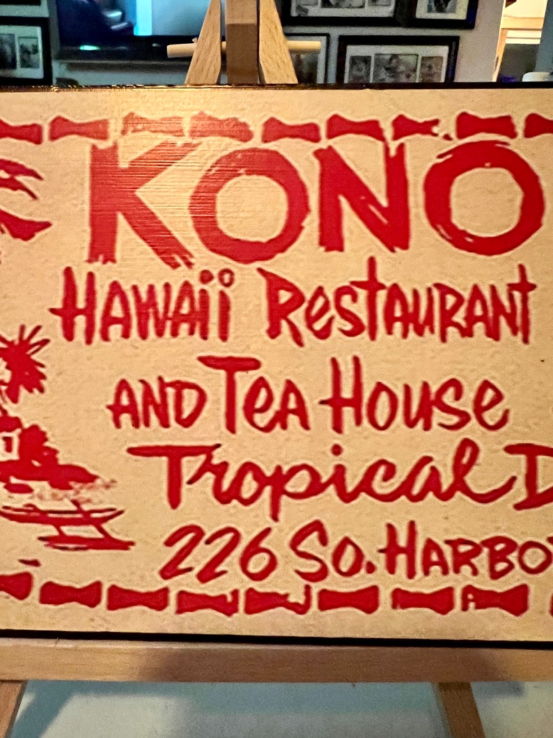 Kono's Menu Art Decoupaged on Wood - Etsy