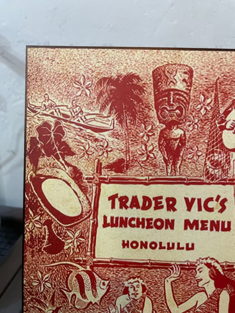 Vintage Trader Vic's Tiki Menu Art - Etsy