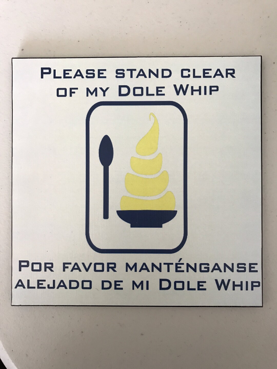 Disneyland Please Stand Clear of My Dole Whip Decoupaged on Wood - Etsy