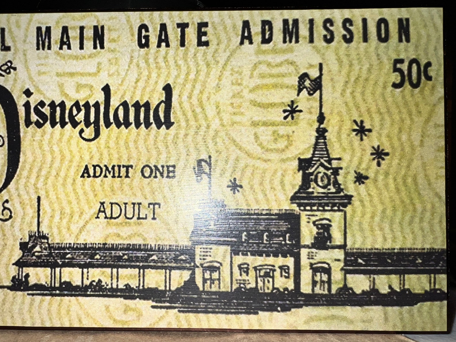 Disneyland First Ticket Replica Art - Etsy