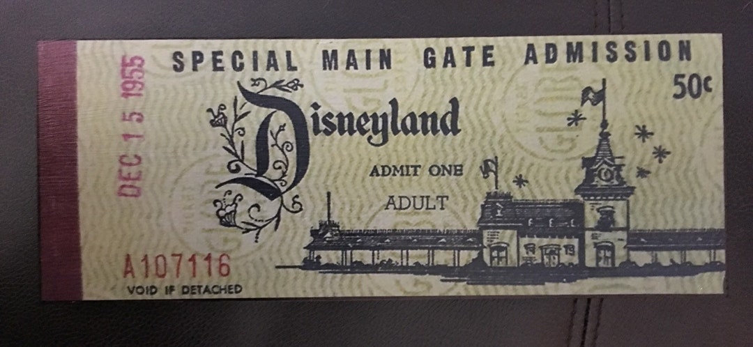 Disneyland First Ticket Replica Art - Etsy