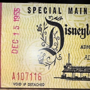 Disneyland First Ticket Replica Art Decouoaged on Wood - Etsy
