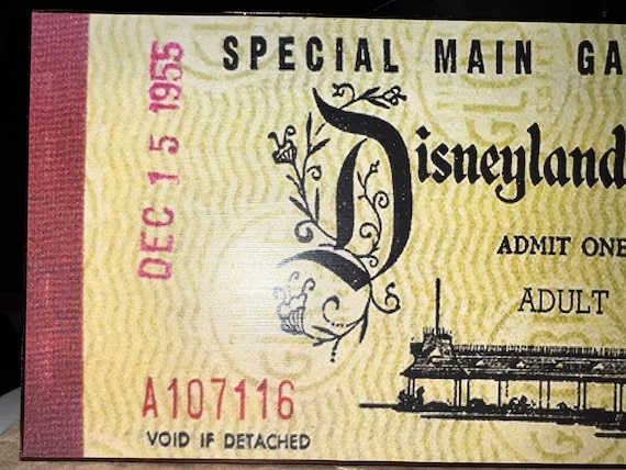 Disneyland 1955 Tickets
