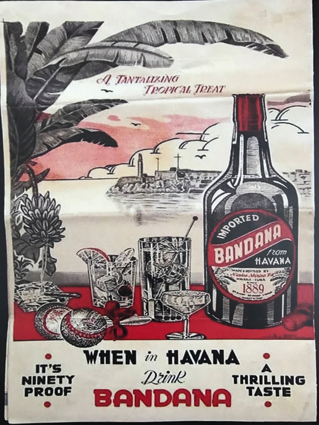 Cuba Rum Art USA Origin Decoupaged on Wood - Etsy