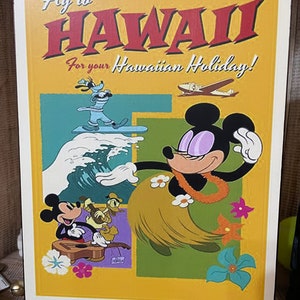Hawaii Mickey and Minnie Disneyland Art - Etsy