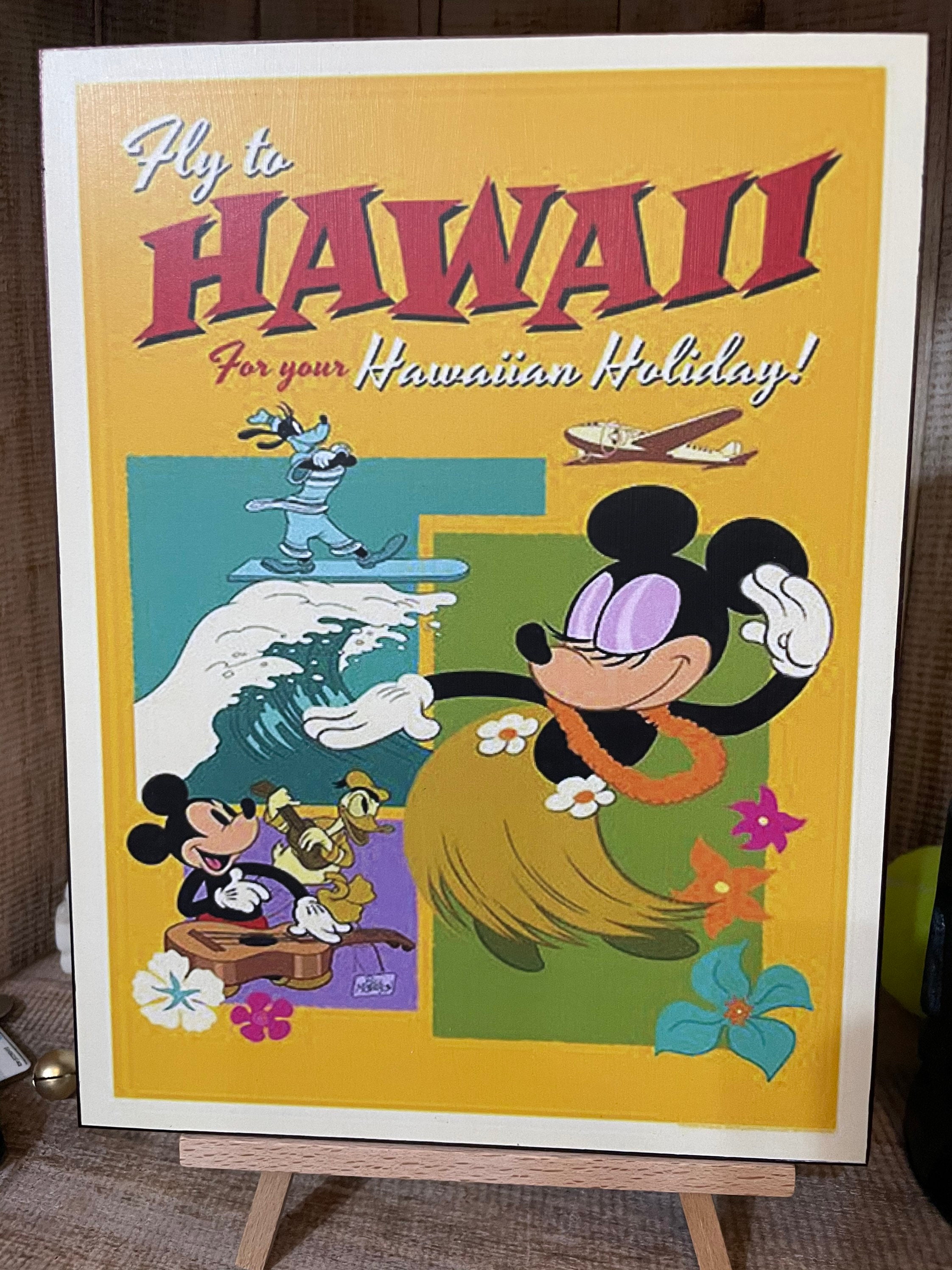Hawaii Mickey and Minnie Disneyland Art | Etsy