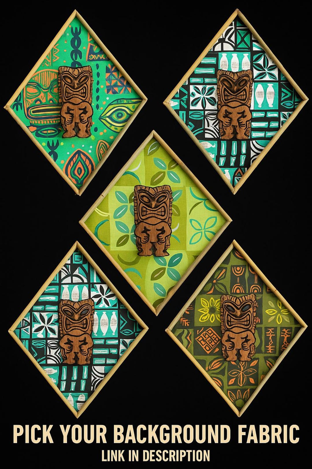 Diamond Tiki Hanging Wall Panels - Etsy