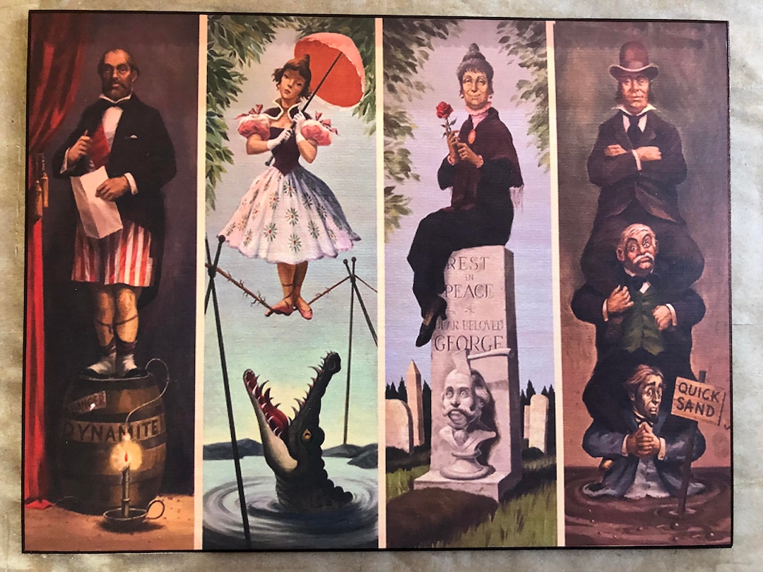 Haunted Mansion Stretching Portraits Disneyland Art Version 1 Canvas ...
