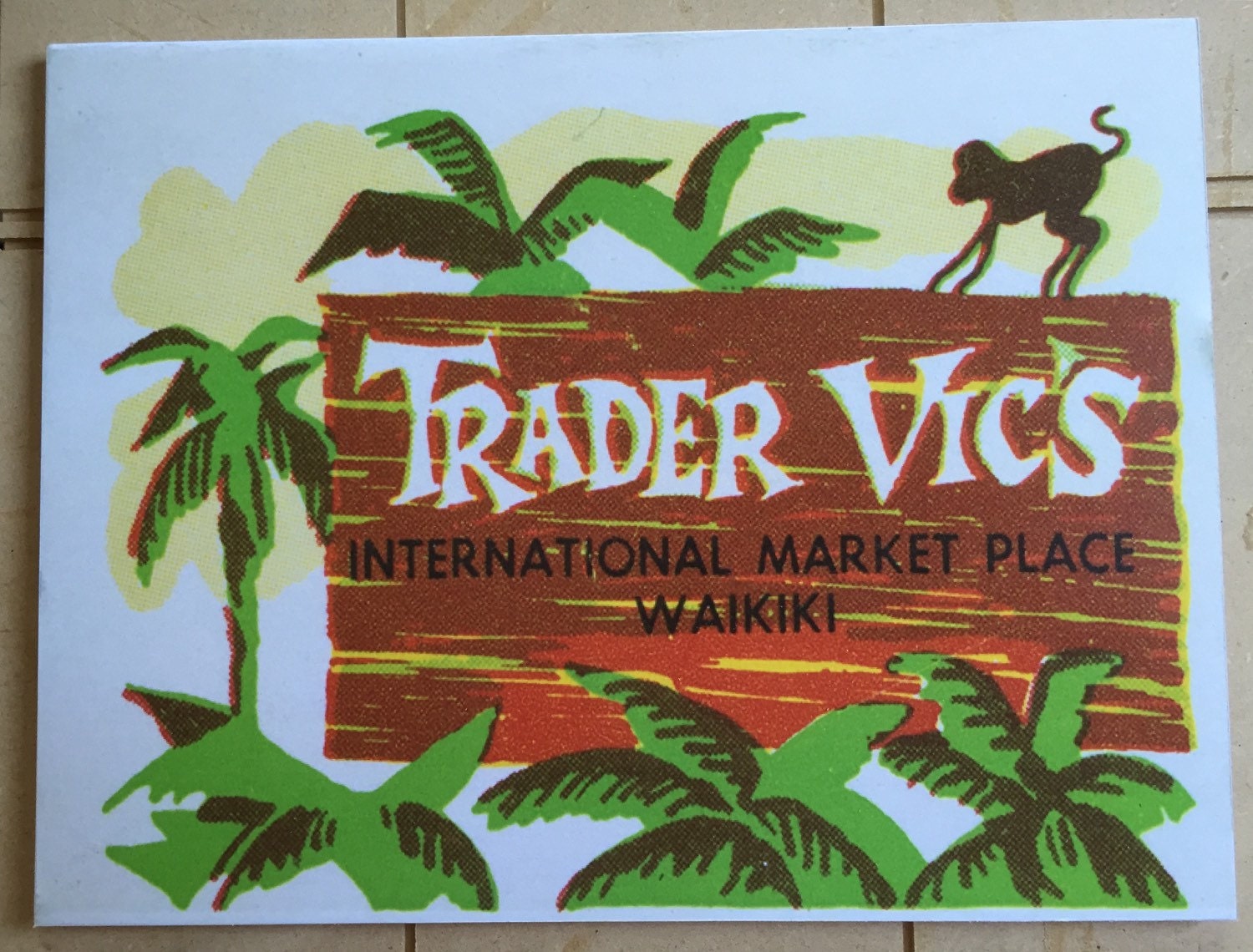 Vintage Trader Vic's International Market Place Tiki Menu | Etsy