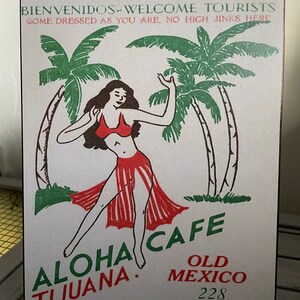 Aloha Cafe Restaurant Tiki Art - Etsy