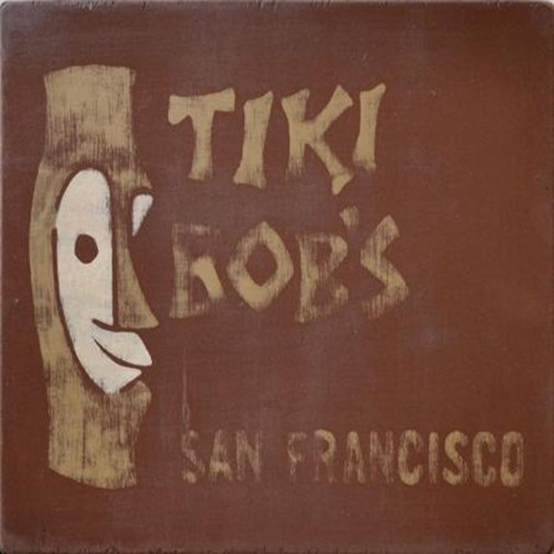 Tiki Bob's Restaurant Art Decoupaged on Wood - Etsy