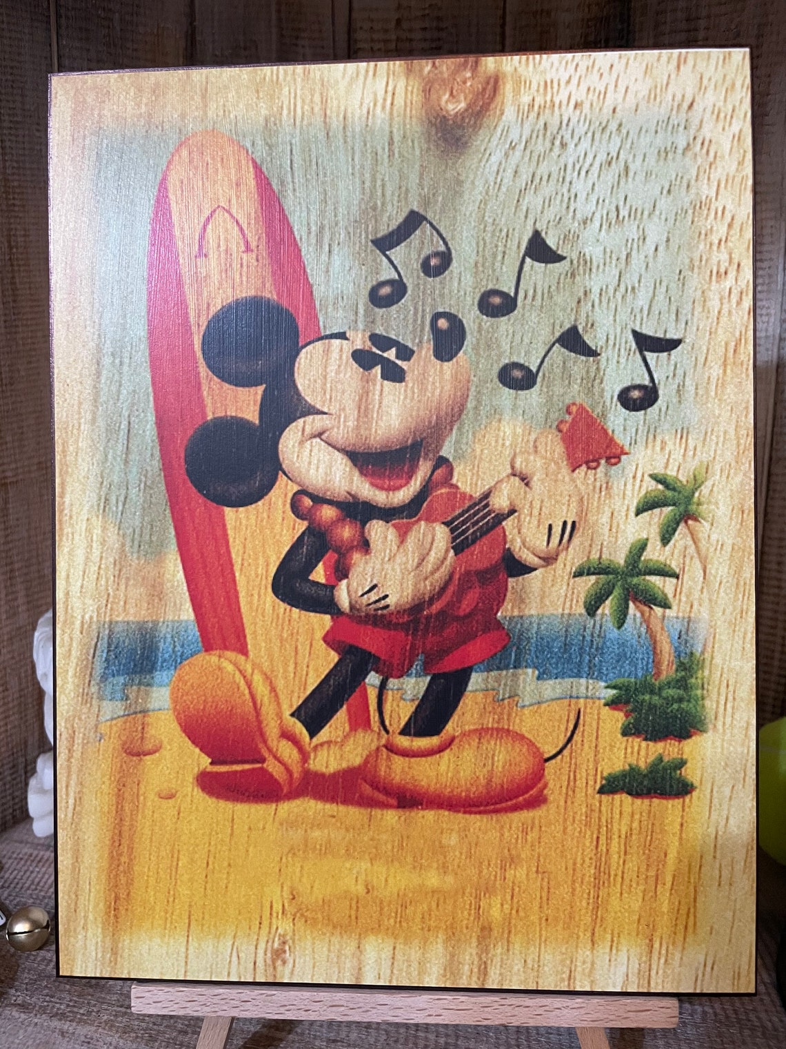 Aloha Mickey Mouse and Ukulele Disneyland Art - Etsy