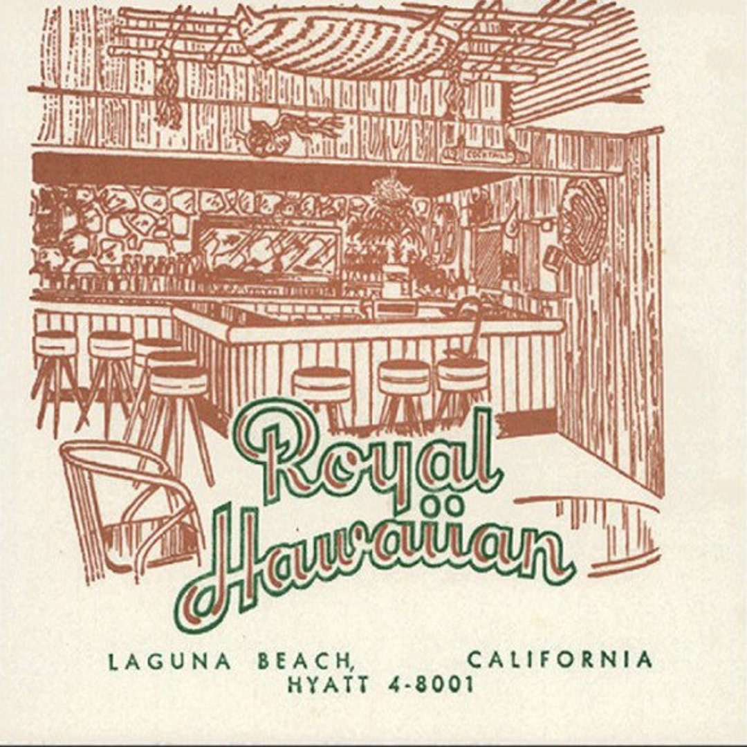 Royal Hawaiian Matchbook Tiki Restaurant Art Decoupaged on Wood - Etsy