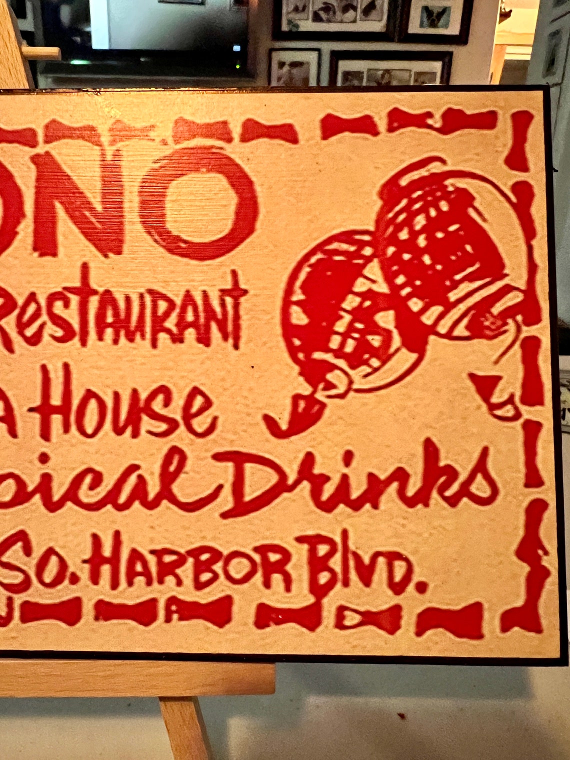 Kono's Menu Art Decoupaged on Wood - Etsy