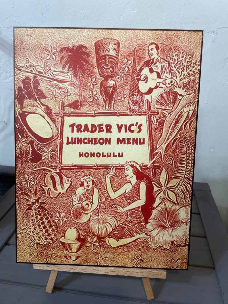 Vintage Trader Vic's Tiki Menu Art - Etsy