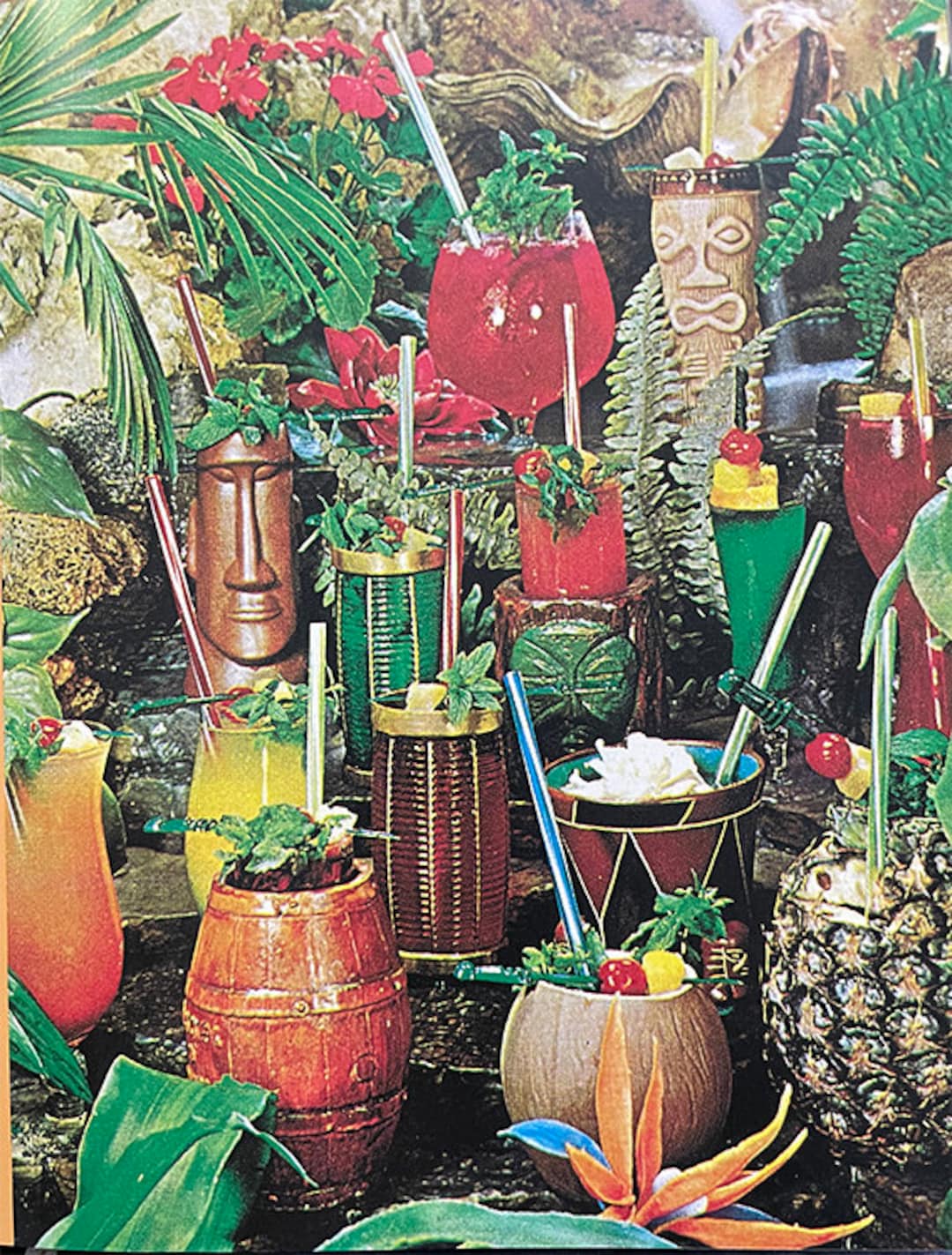 Vintage Drinks Tiki Art Decoupaged on Wood - Etsy