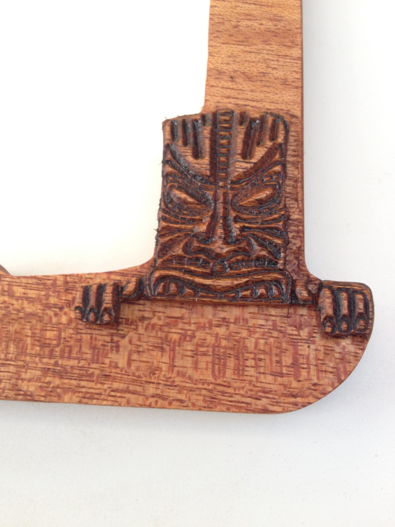 Tiki Kilroy Mahogany Wood Hand Carved License Plate Frame | Etsy