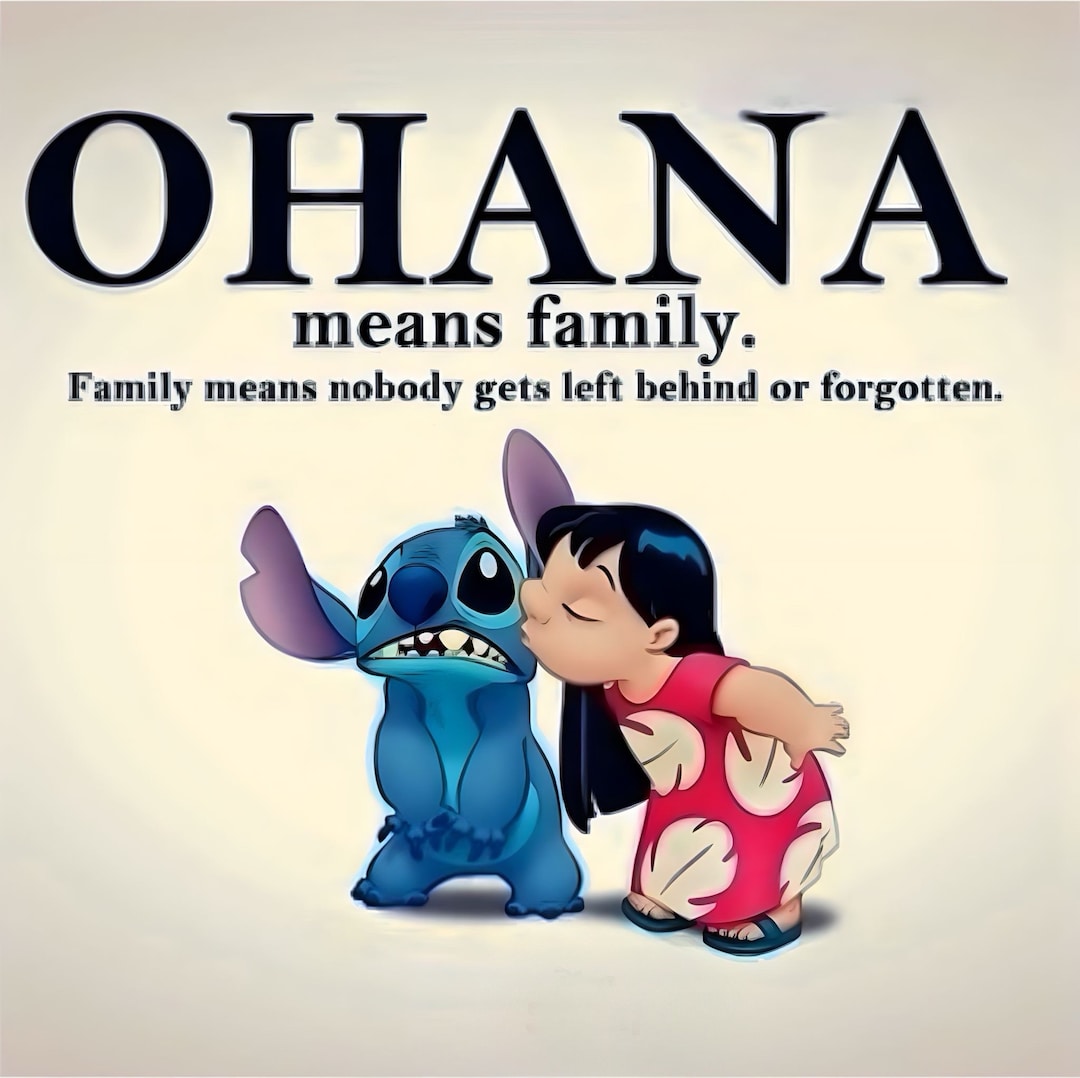 Ohana Means Family Lilo & Stitch Disney Art Decoupaged on Wood - Etsy
