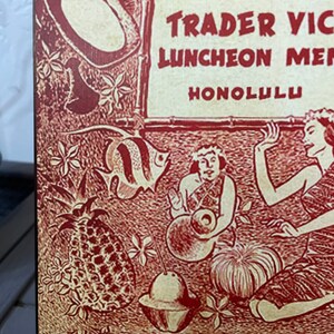 Vintage Trader Vic's Tiki Menu Art - Etsy