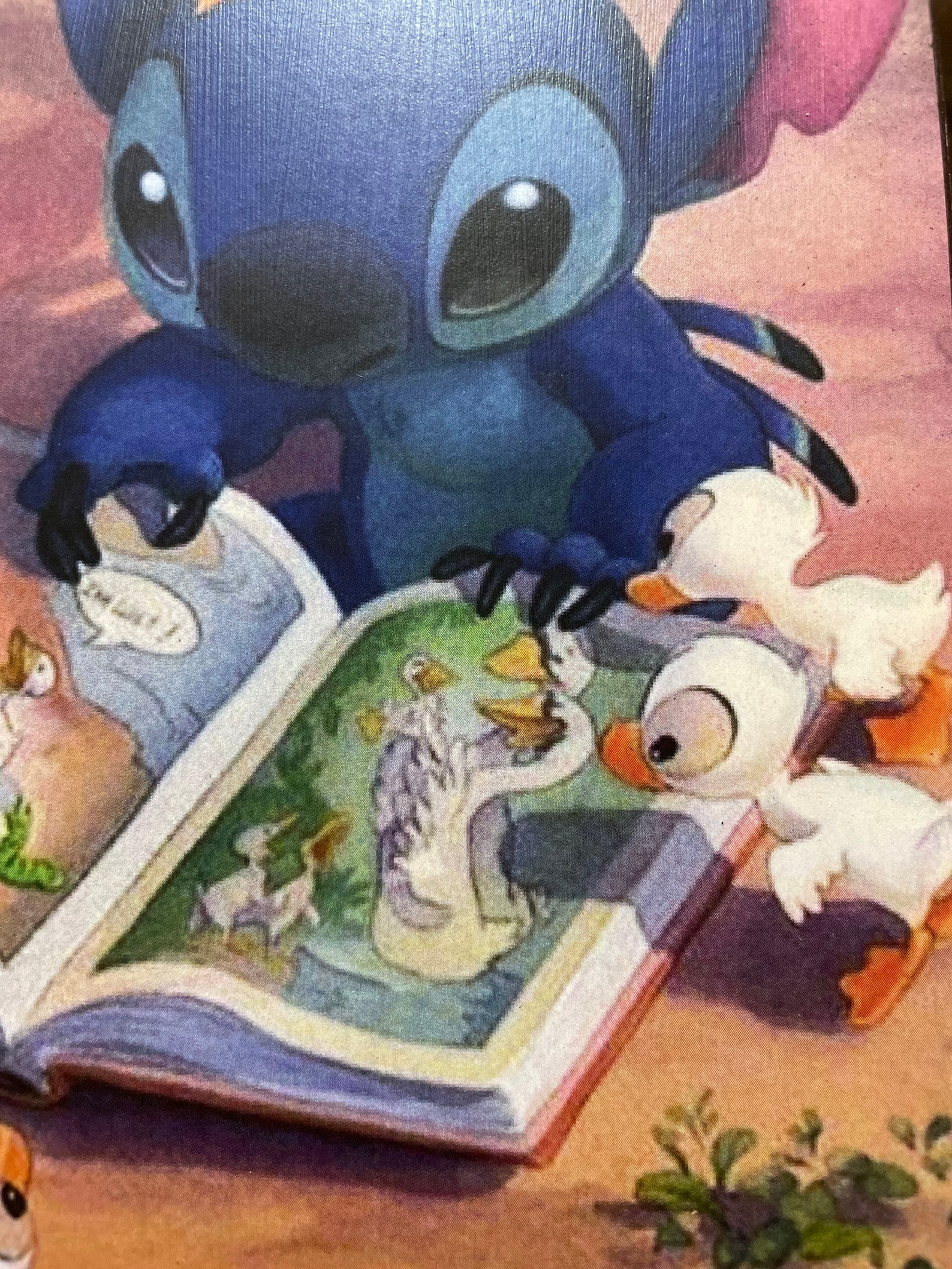 Stitch Reading To Ducks Disneyland Art - Etsy España