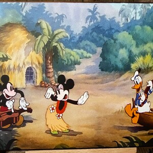 Aloha Mickey and Minnie and Donald Duck Disneyland Art - Etsy