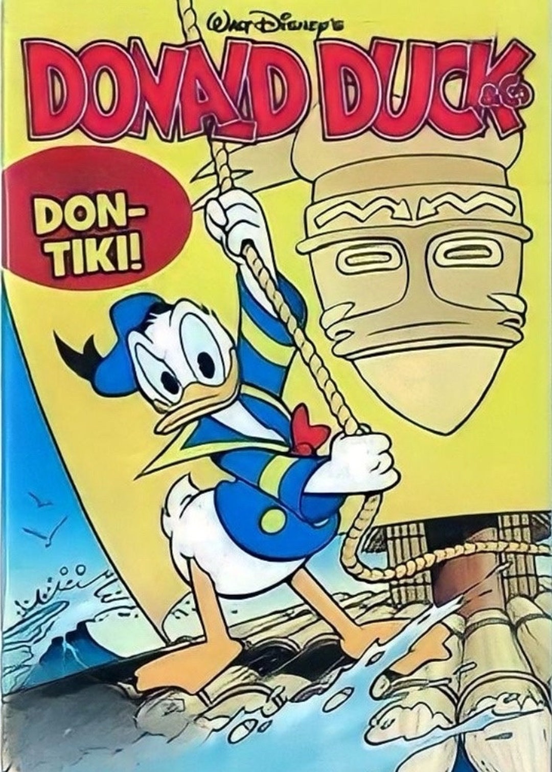 Donald Duck Don Tiki Comic Art Decoupaged on Wood - Etsy