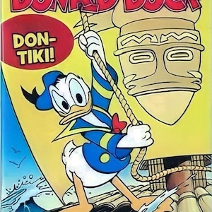 Donald Duck Don Tiki Comic Art Decoupaged on Wood - Etsy