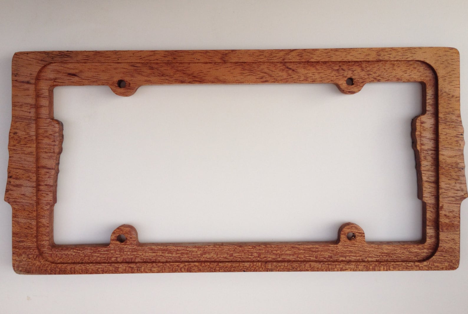 Aloha Tiki Mahogany Wood Hand Carved License Plate Frame - Etsy