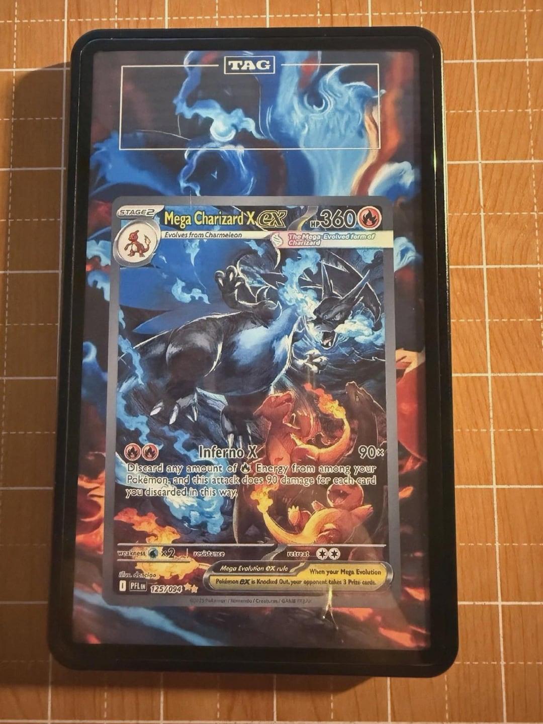 Mega Charizard X Ex SAR TAG | Extended Art Display Case for Graded TAG ...