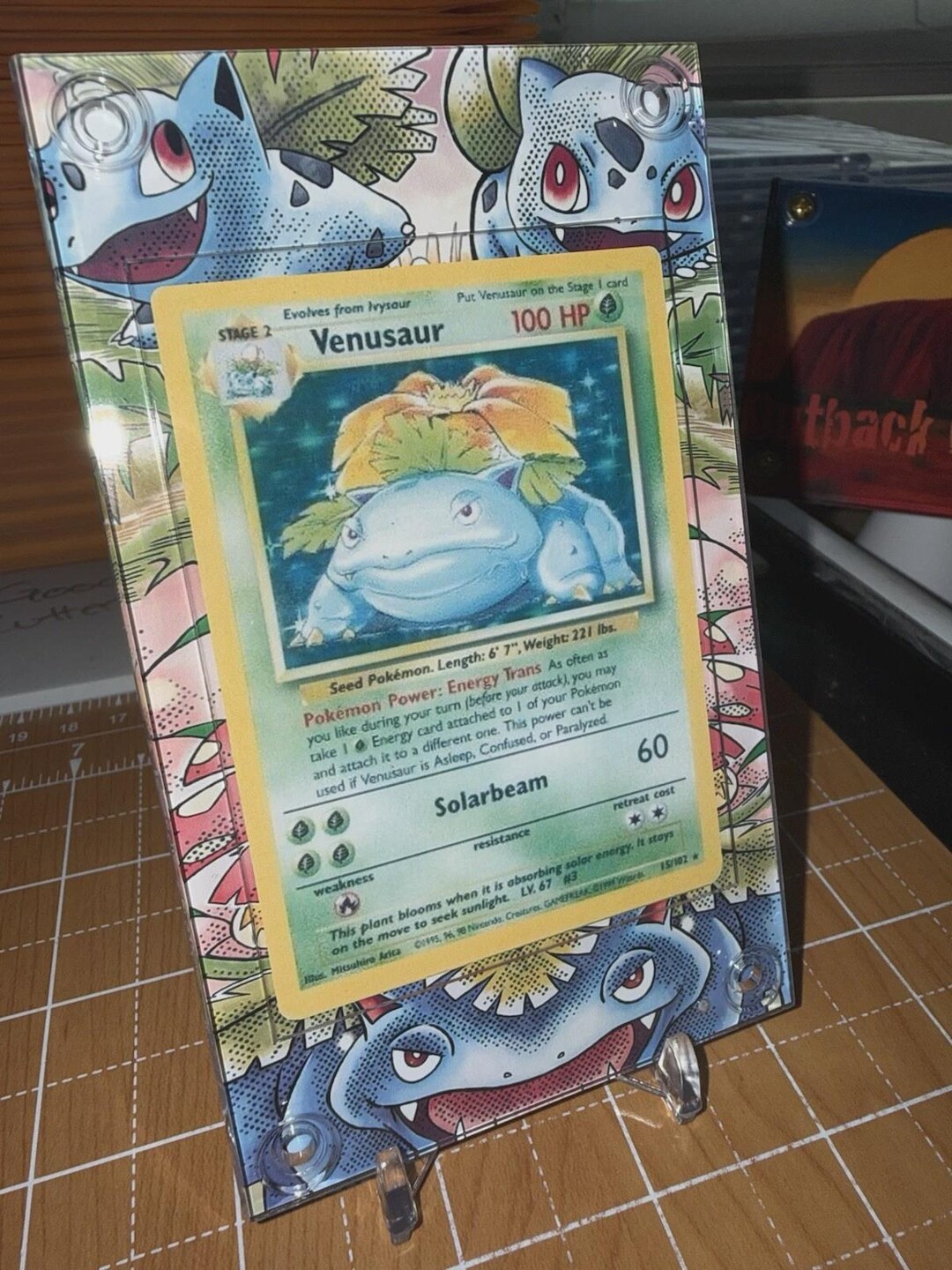 Venusaur Base Set 15/102 - Pokémon TCG Extended Art Case - Etsy