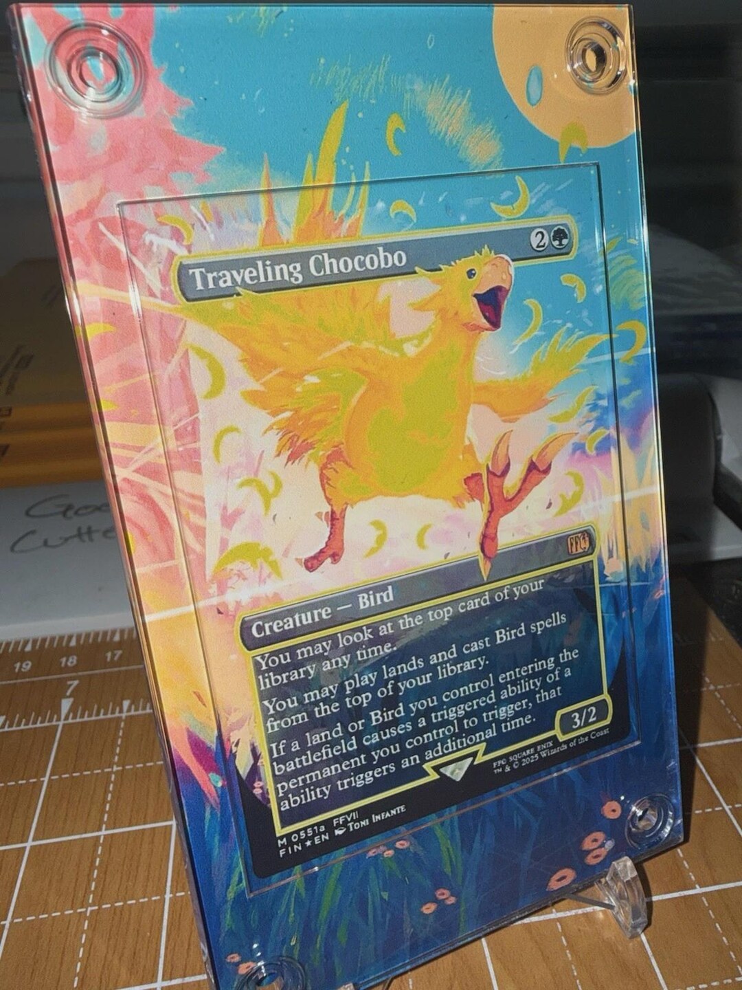 Traveling Chocobo Neon Ink Yellow - MTG Final Fantasy Extended Art Case ...