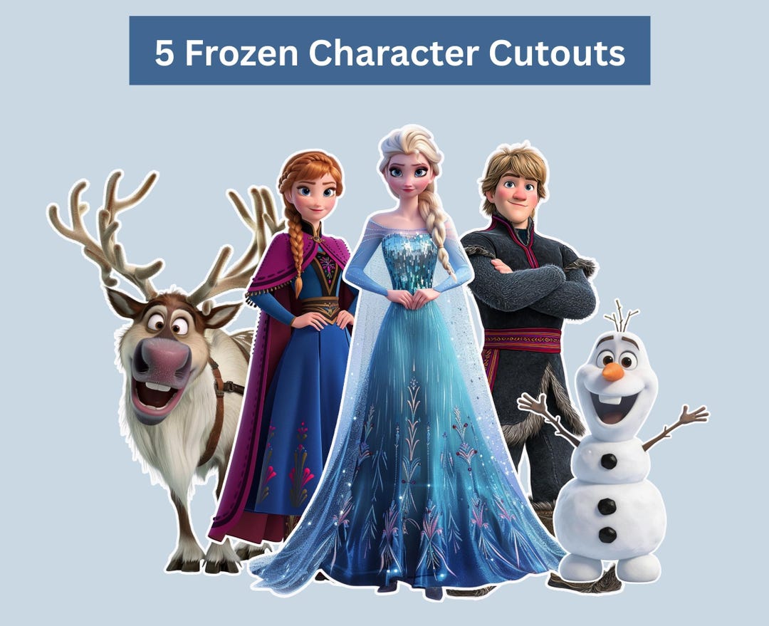 Frozen Character Cutouts, Elsa Cutout, Anna Cutout, Frozen Backdrop ...